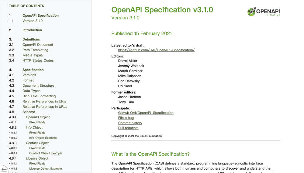 OpenAPI 官网入口