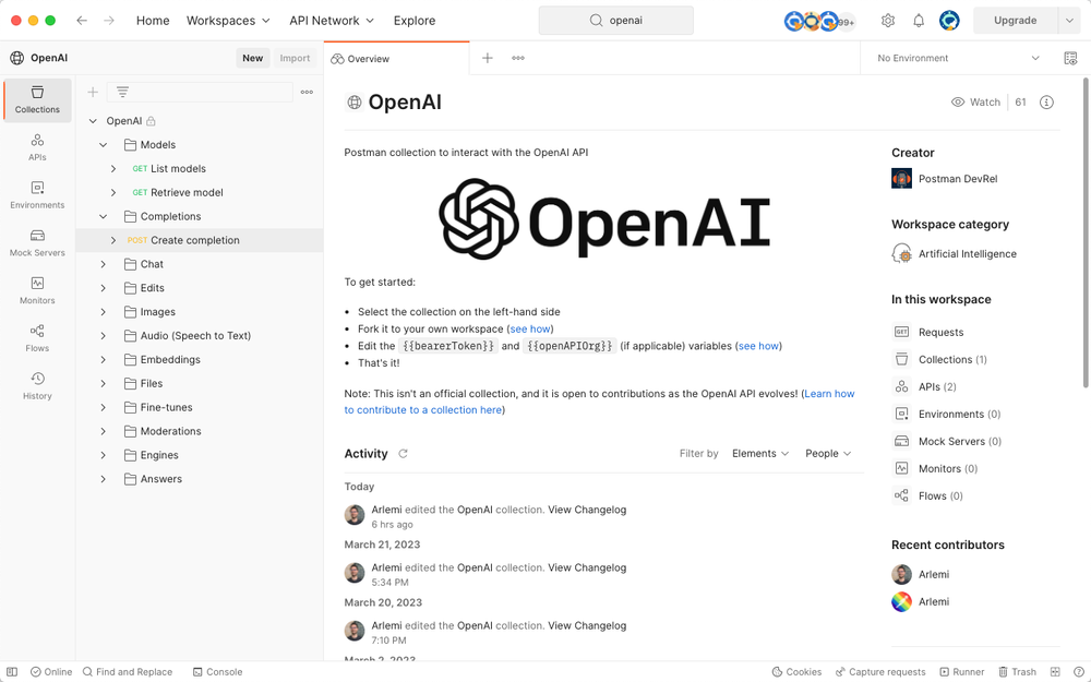 ChatGPT API 文档，OpenAI API 文档
