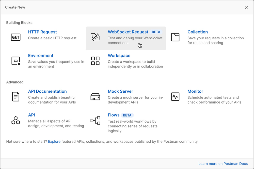 Postman 测试 WebSocket 接口：快速入门