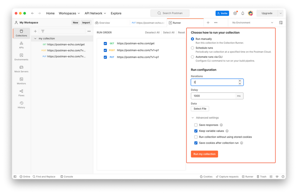 Postman Runner 使用指南