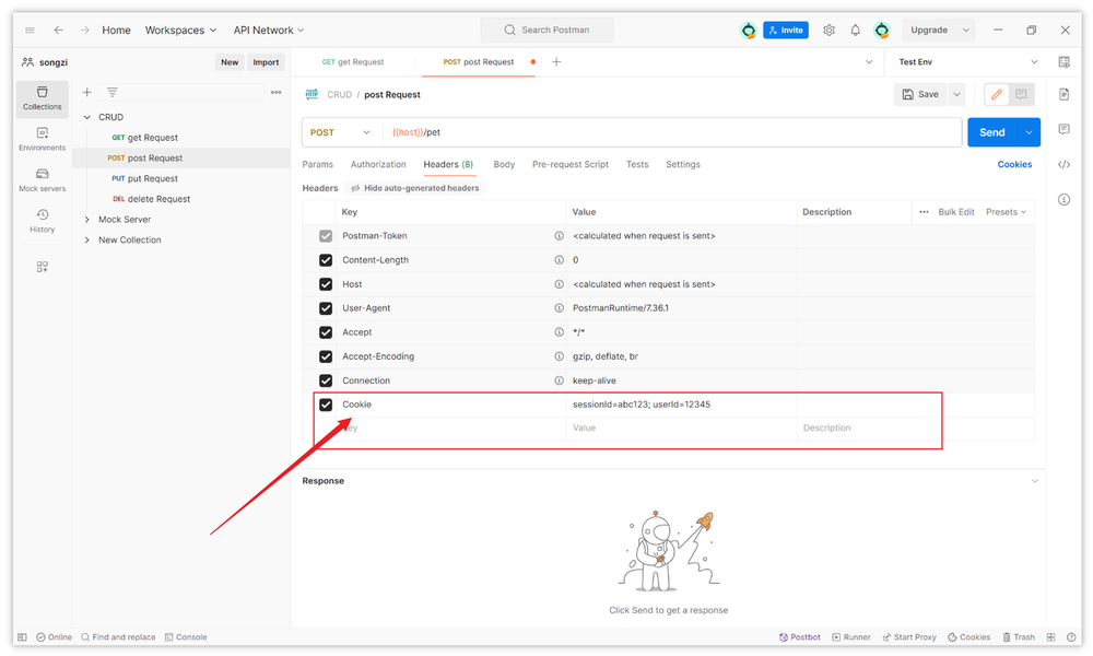 Postman 中如何添加 Cookie？图文教程