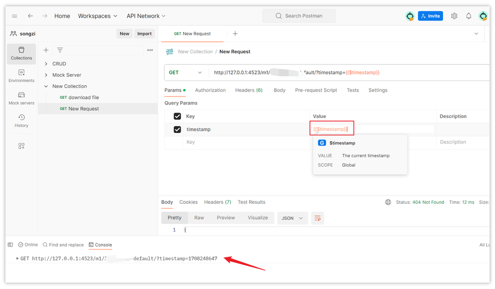 Postman 中如何传递当前时间戳？图文教程