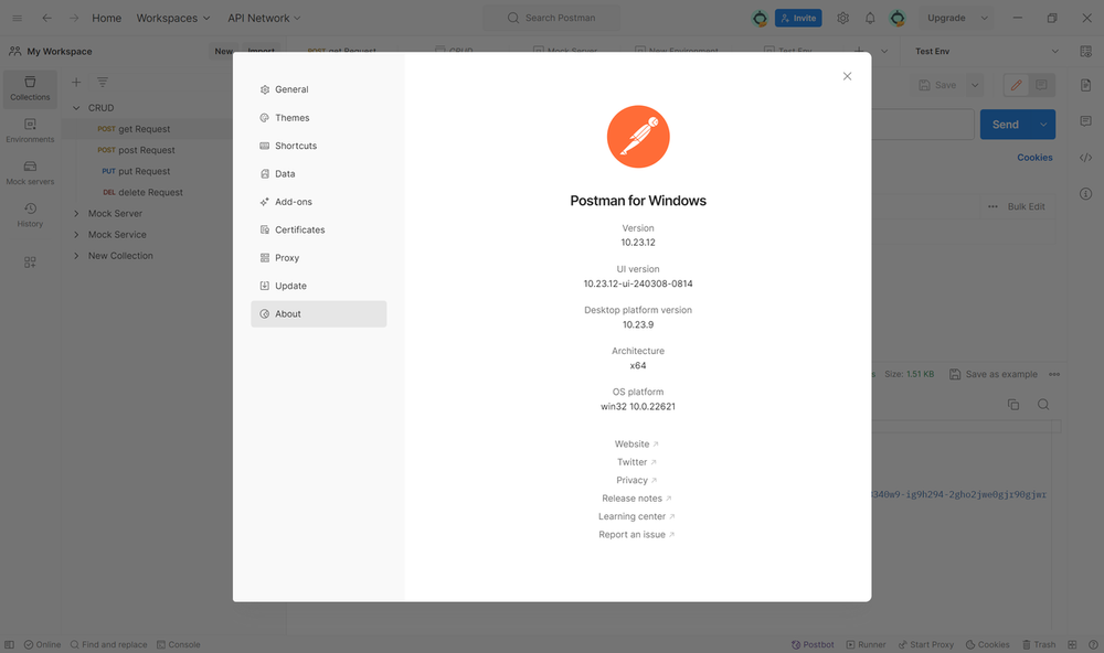 如何查看 Postman 的版本信息？图文教程