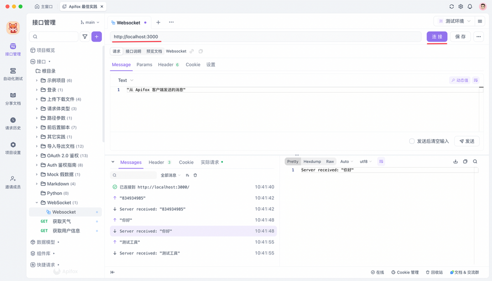 WebSocket接口测试方法