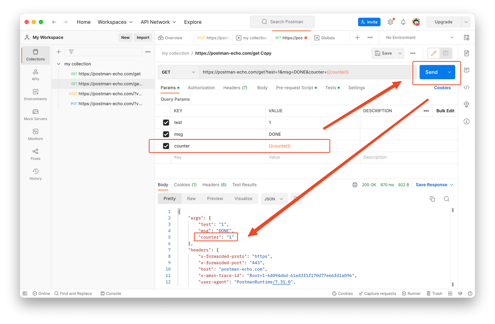 Postman Runner 如何实现参数自增