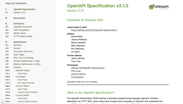 OpenAPI 官网入口