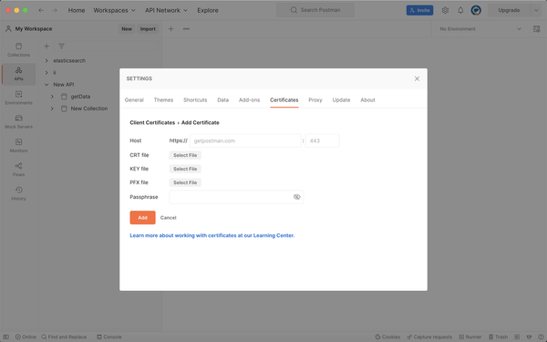 如何在 Postman 中配置和使用证书