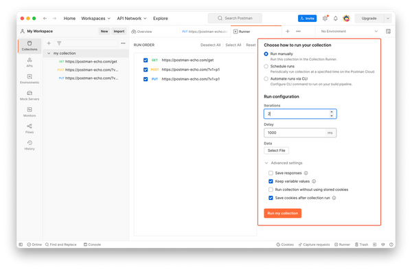 Postman Runner 使用指南