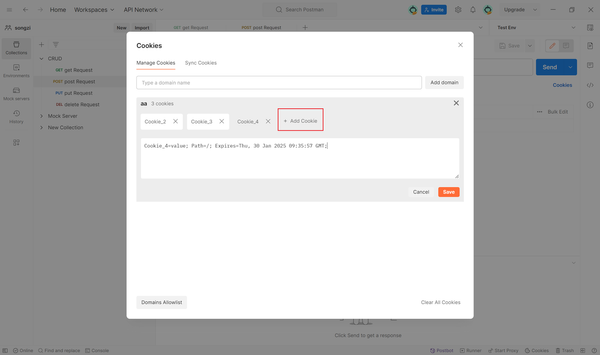 Postman 中如何添加 Cookie？图文教程
