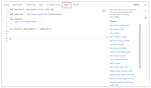 Postman 中如何将 Base64 编码的图片进行解码（可视化渲染）？